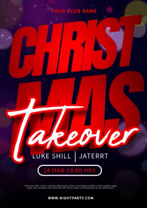 Christmas Takeover Party Template | PosterMyWall