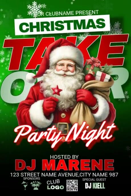 Christmas Takeover Party Night Template | PosterMyWall