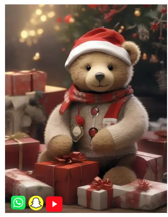 Christmas teddy bear Template | PosterMyWall