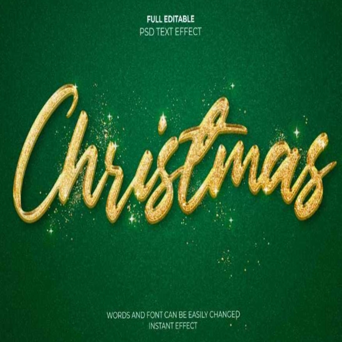 Christmas text effect Template | PosterMyWall