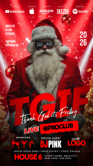 Plantilla de Christmas TGIF Party | PosterMyWall