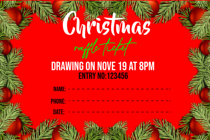 Christmas Ticket Label Template | PosterMyWall