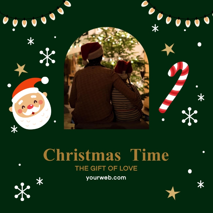 Kartu Waktu Natal Templat | PosterMyWall