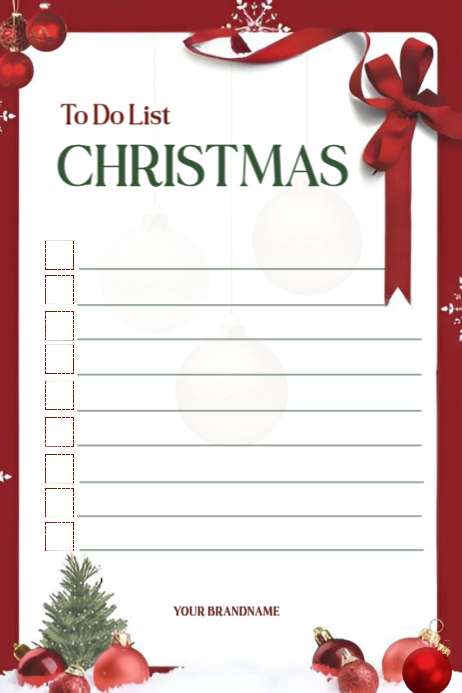 Christmas To-Do List Template | Printable Holiday Planner | PosterMyWall