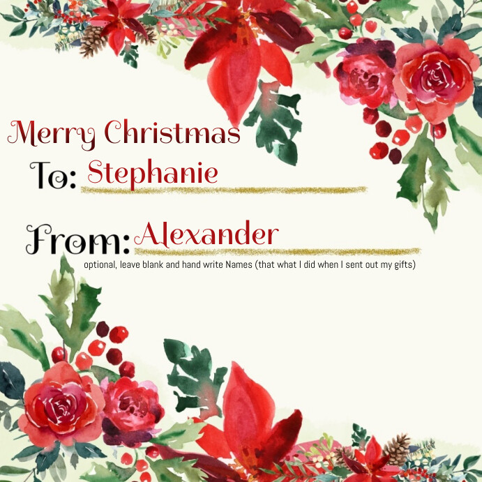 Christmas To From Label Template | PosterMyWall