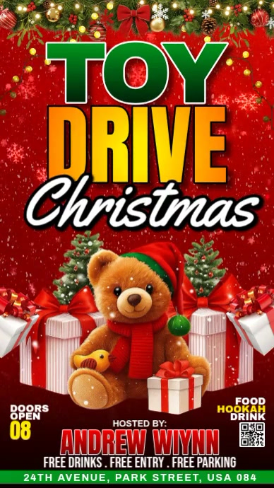 Christmas Toy Drive Ads Template | PosterMyWall