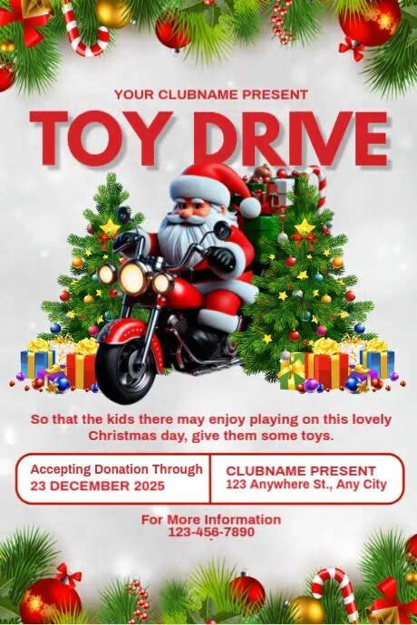 Plantilla de Christmas Toy Drive Ads | PosterMyWall