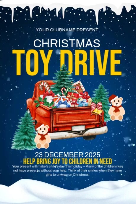 Plantilla de Christmas Toy Drive | PosterMyWall