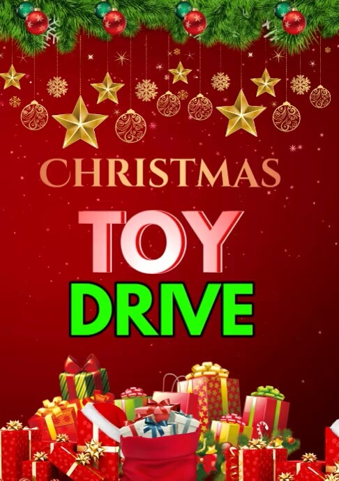 Christmas TOY DRIVE Template | PosterMyWall