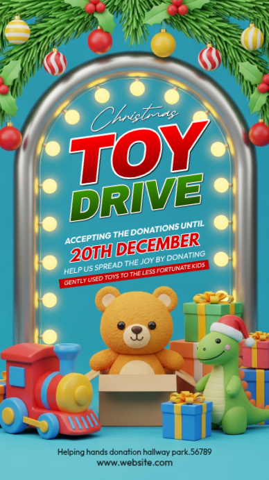 Christmas Toy Drive Template | PosterMyWall
