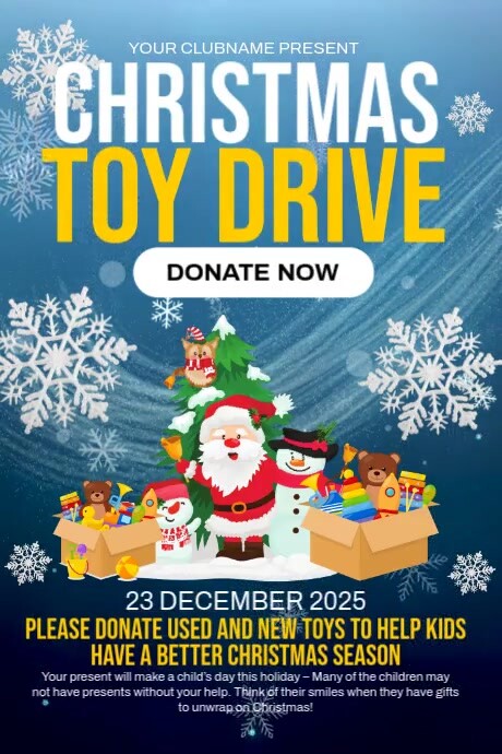Plantilla de Christmas Toy Drive | PosterMyWall