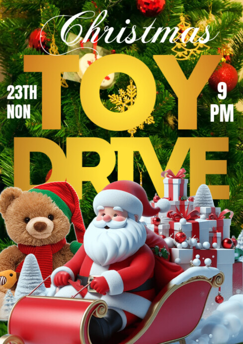 Christmas toy drive Template | PosterMyWall