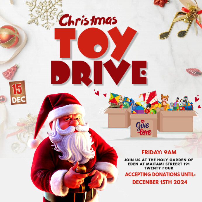 christmas toy drive Template | PosterMyWall