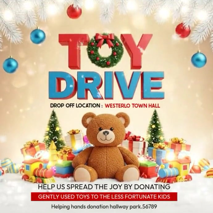 Christmas Toy Drive Template | PosterMyWall