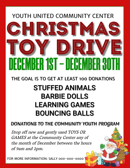 Copy of Christmas toy drive donation fundraiser | PosterMyWall