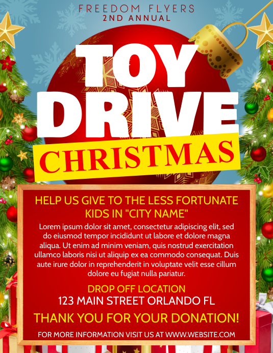 Christmas Toy Drive Flyer | PosterMyWall
