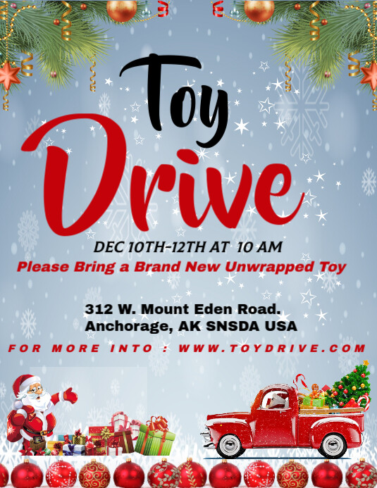Plantilla de Christmas Toy Drive Flyer | PosterMyWall