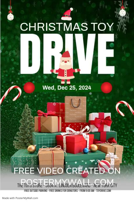 Christmas Toy Drive Flyer Template | PosterMyWall