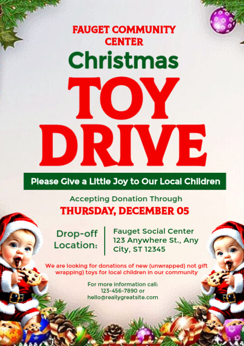 Christmas Toy Drive Flyer Template | PosterMyWall