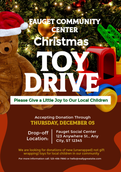 Plantilla de Christmas Toy Drive Flyer | PosterMyWall