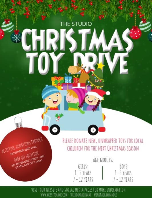 Copy of Christmas toy drive Gift swap Event Template | PosterMyWall