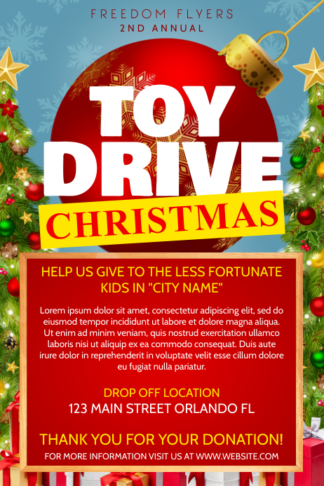 Copy of Christmas Toy Drive Poster | PosterMyWall