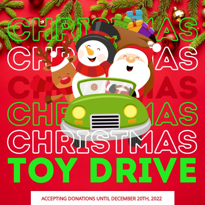 Christmas Toy Drive Poster Template | PosterMyWall