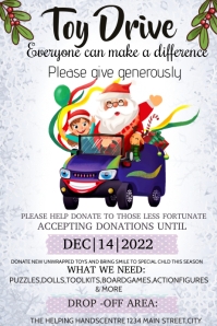 christmas toy drive poster Template | PosterMyWall