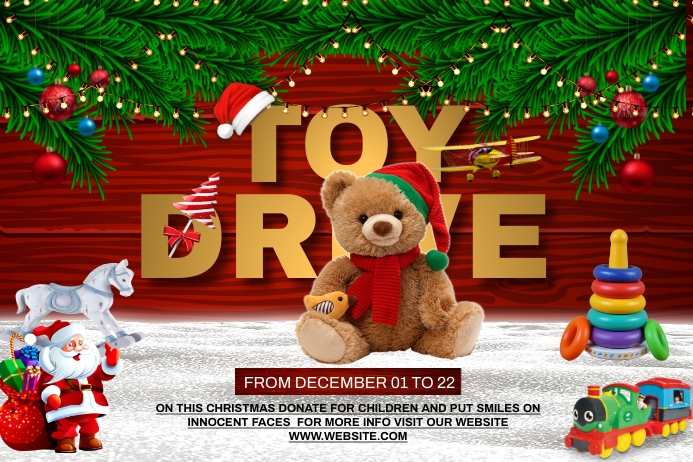 Copy of Christmas toy drive poster | PosterMyWall