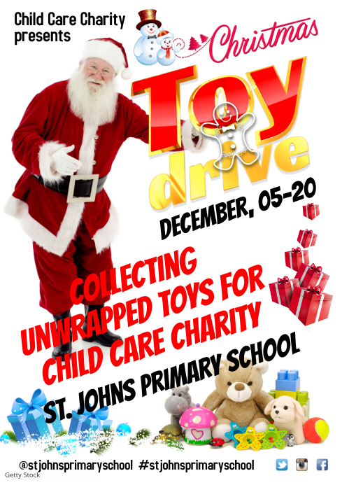 Christmas Toy Drive Poster Template | PosterMyWall