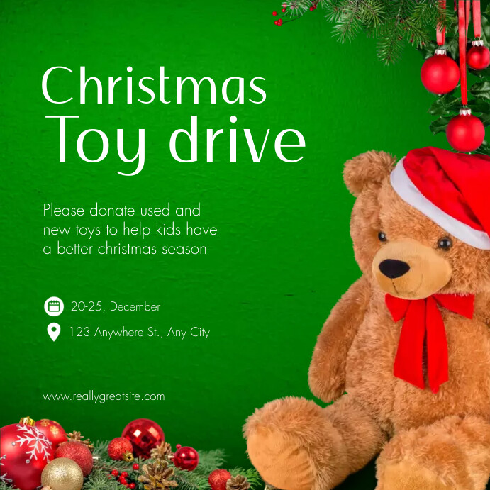 CHRISTMAS TOY DRIVE SALE FLYERS Template | PosterMyWall