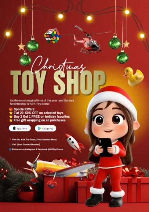 Christmas Toy store Template | PosterMyWall