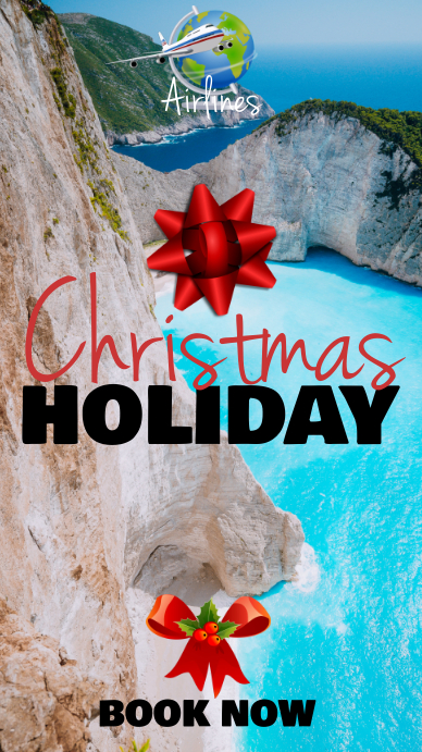 Copy of christmas TRAVEL VACATION AD DESIGN TEMPLATE | PosterMyWall