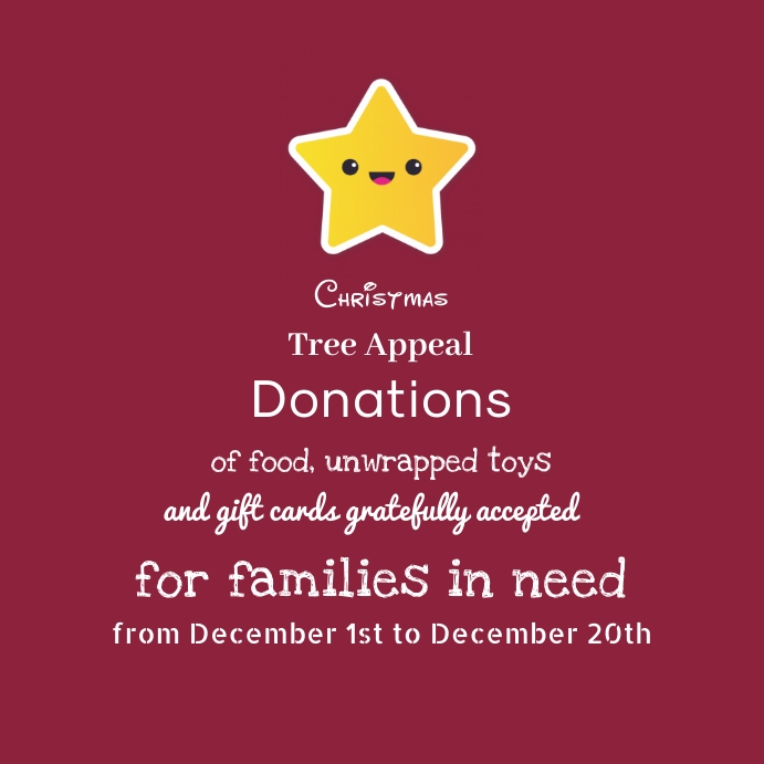 Copy of Christmas Tree Appeal Square | PosterMyWall