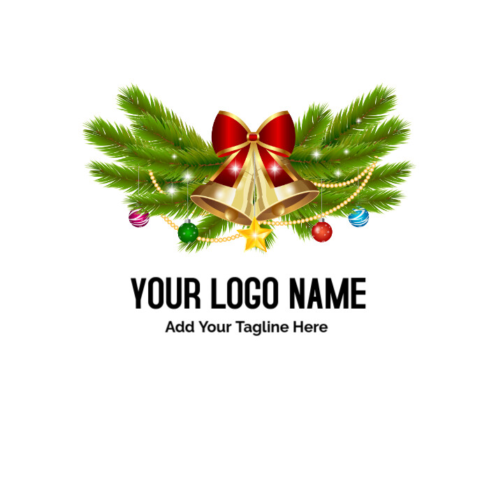 Christmas Tree Christmas Decoration Christmas Logo Template | PosterMyWall