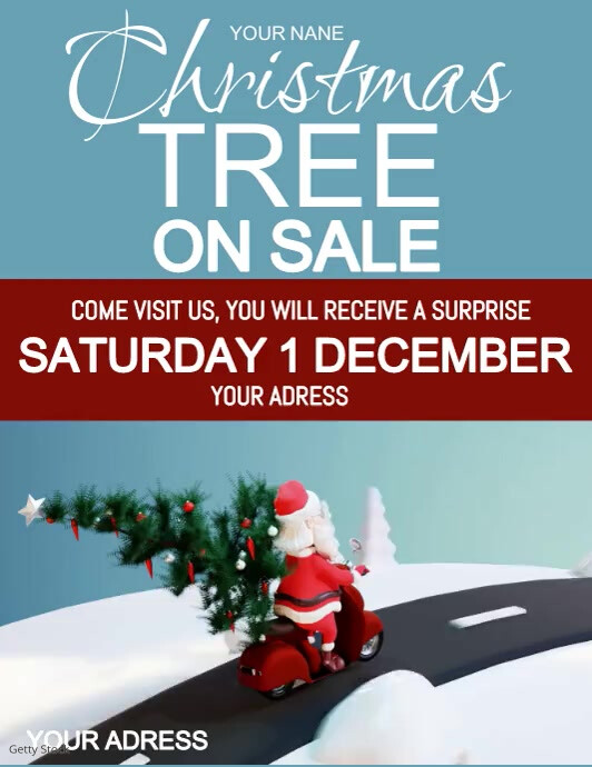 CHRISTMAS TREE Template | PosterMyWall