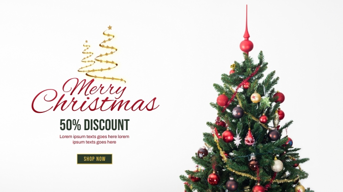 Christmas Tree Discount Ad Template | PosterMyWall