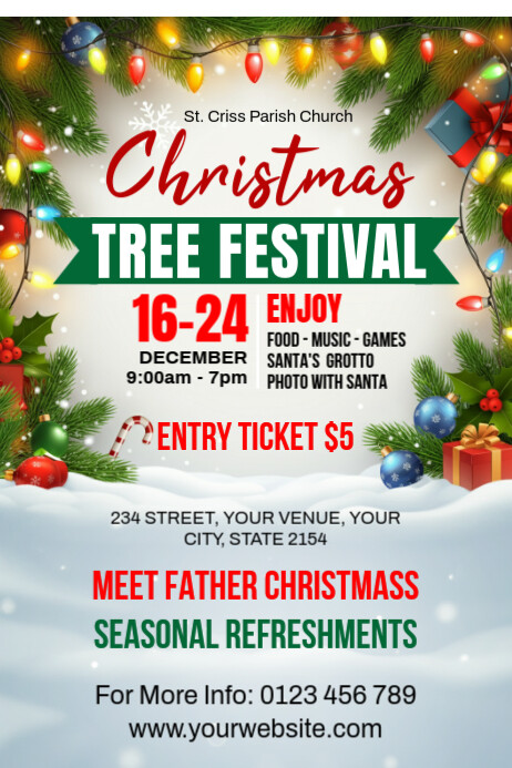Copy of Christmas Tree Festival Ad Template | PosterMyWall