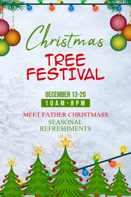 Christmas Tree Festival Flyer Template | PosterMyWall