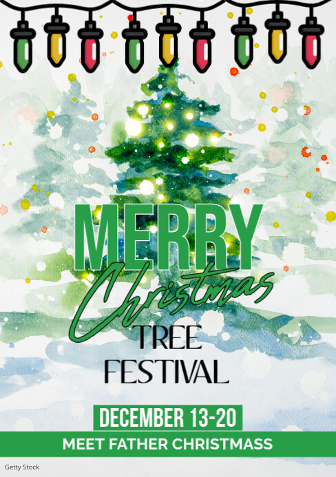 Christmas Tree Festival Flyer Template | PosterMyWall