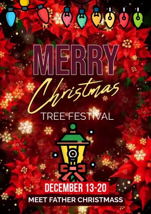 Christmas Tree Festival Flyer Template | PosterMyWall