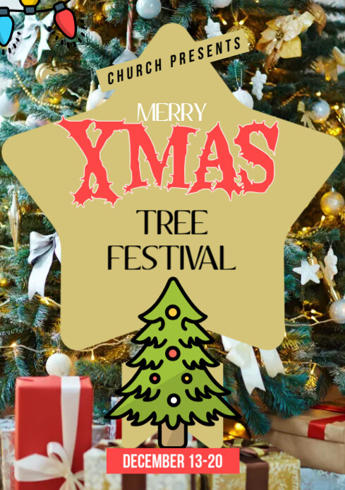 Christmas Tree Festival Flyer Template | PosterMyWall
