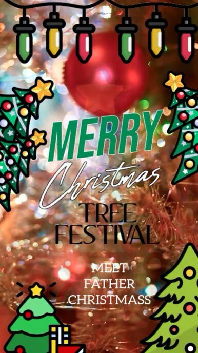 Christmas Tree Festival WhatsApp Status Template | PosterMyWall