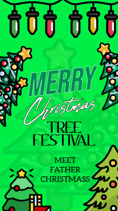 Christmas Tree Festival WhatsApp Status Template | PosterMyWall