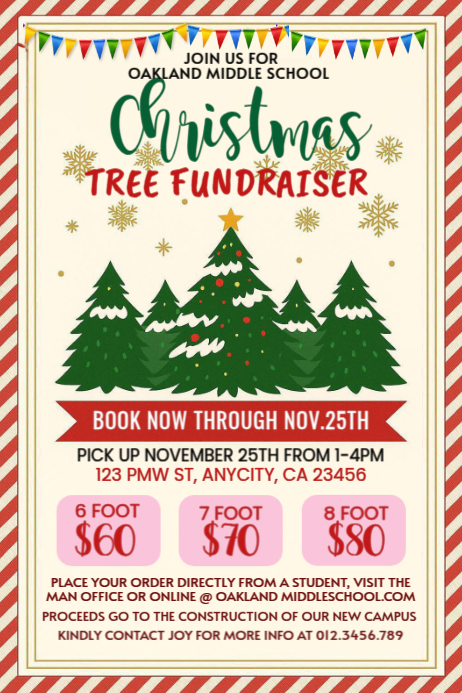 Christmas Tree Fundraiser Poster Template | PosterMyWall