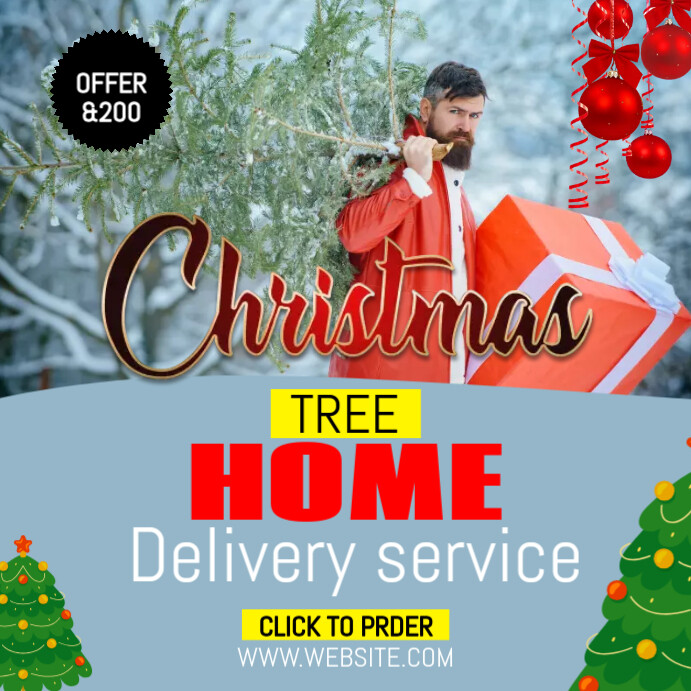 Copy of Christmas tree home service Flyer (1) | PosterMyWall