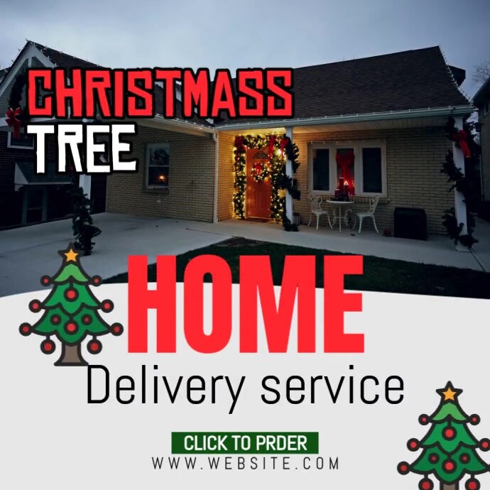 Christmas tree home service Flyer Template | PosterMyWall