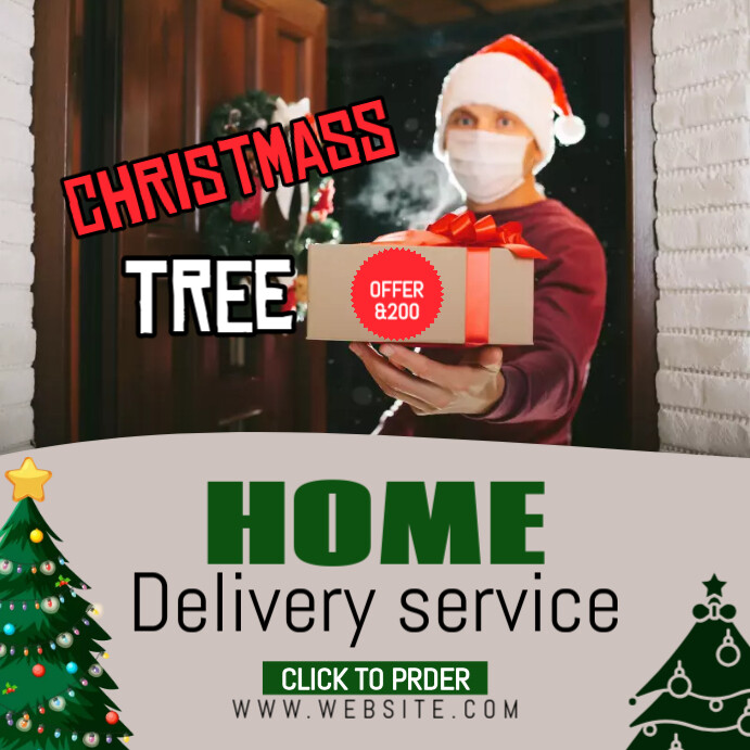 Christmas tree home service Flyer | PosterMyWall