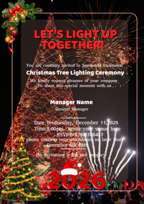 Christmas tree lighting ceremony Template | PosterMyWall