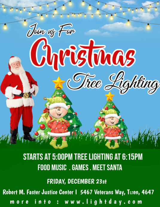 Copy of christmas tree lighting ceremony | PosterMyWall